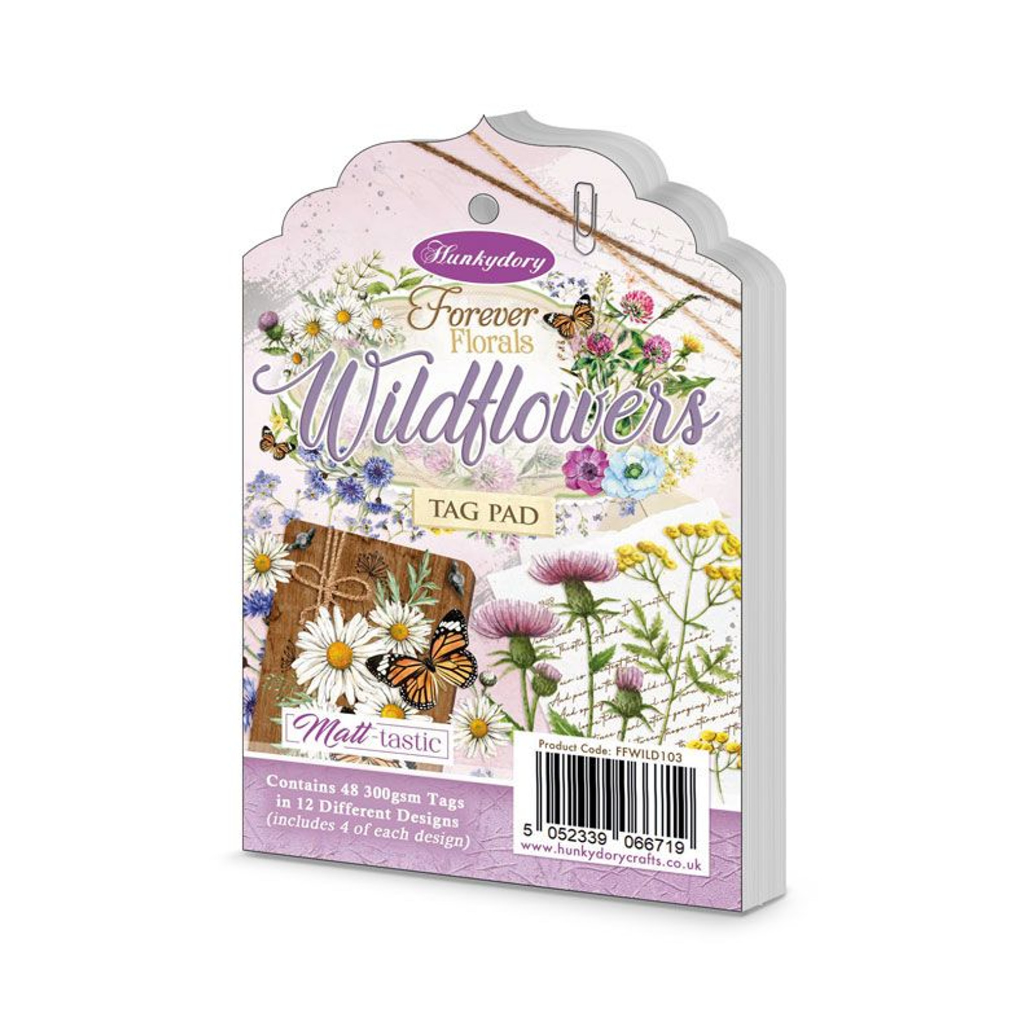 Hunkdory Forever Florals Wildflowers Tag Pad