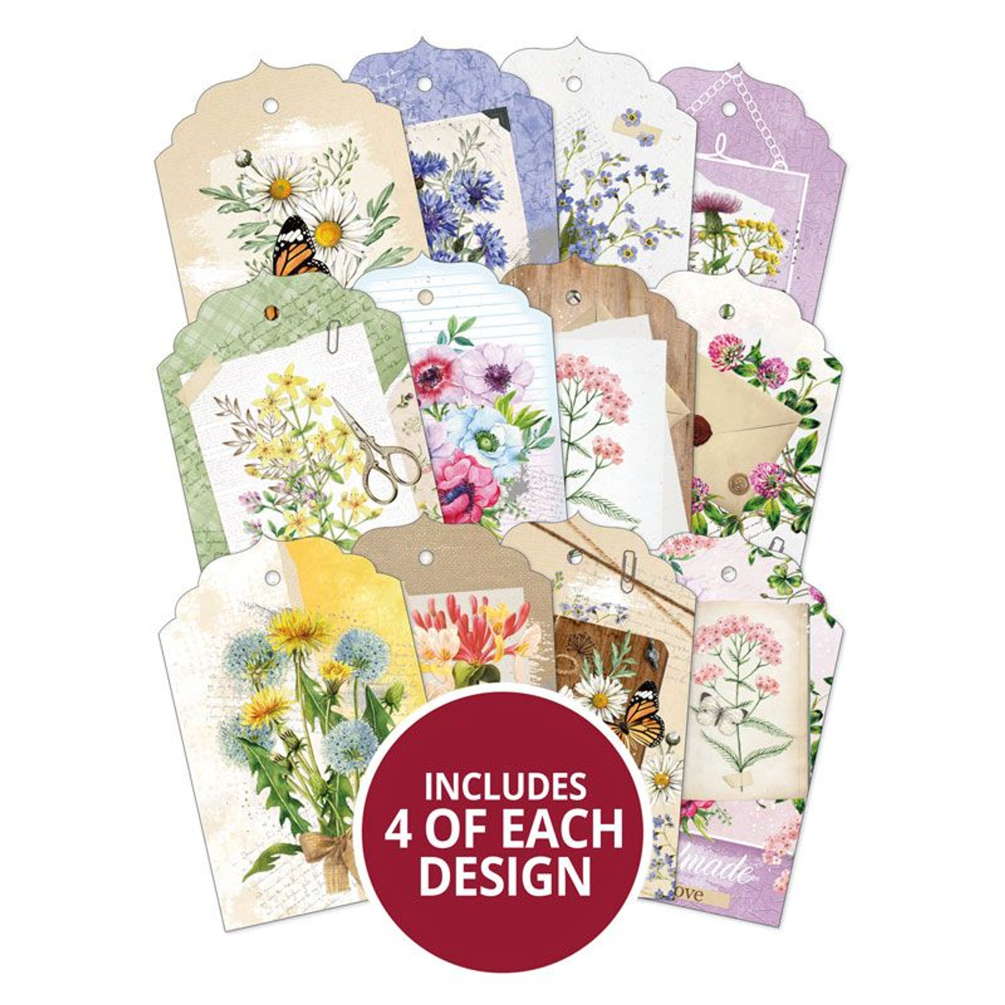 Hunkdory Forever Florals Wildflowers Tag Pad